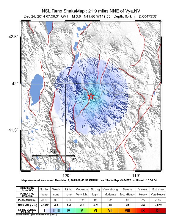 Global ShakeMap: Estimated Instrumental Intensity